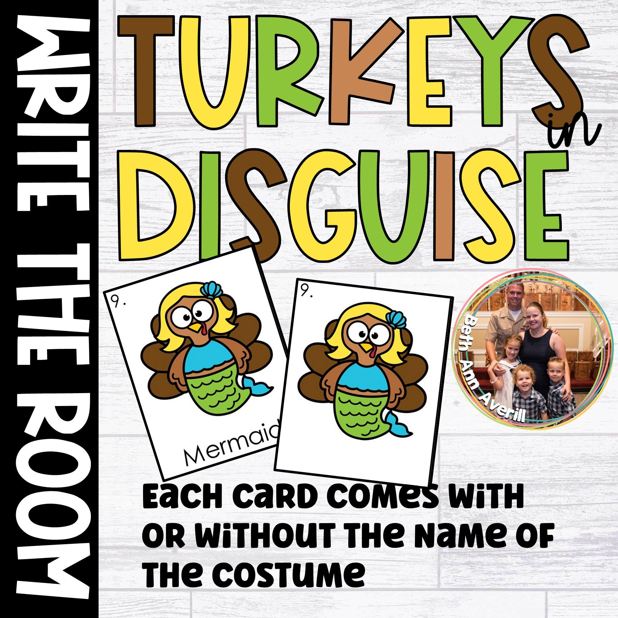 Turkey Disguise Write the Room Writing Centers for Kindergarten ...