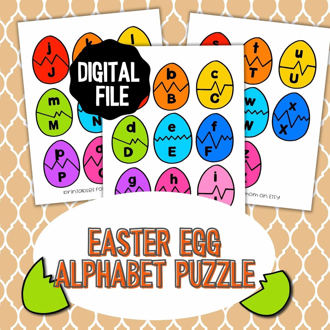 Easter Egg Letter Matching Upper and Lower Case - Etsy