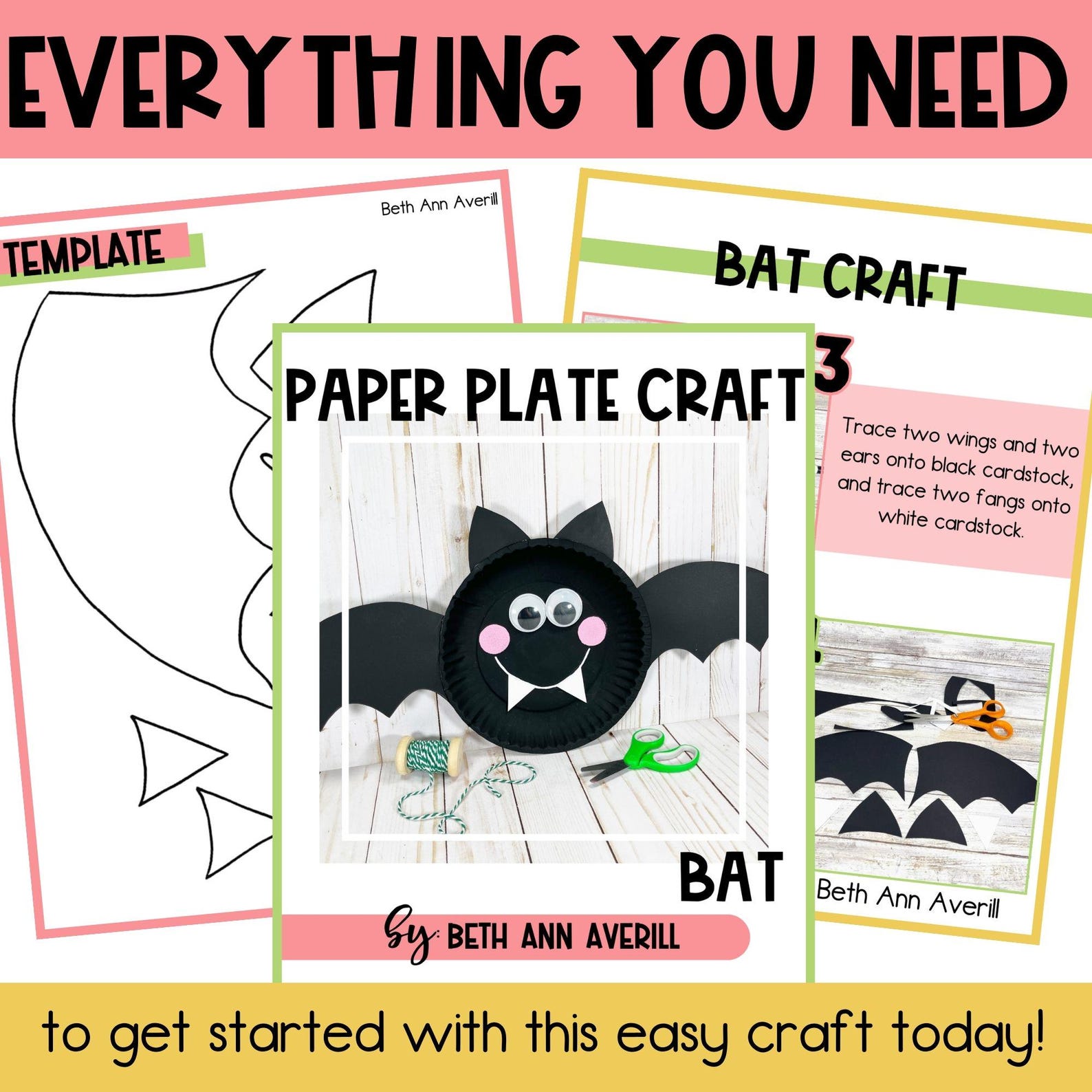 Halloween Bat Craft for Preschoolers Halloween Printable Diy Craft ...