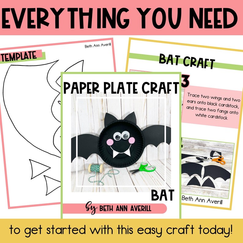 Halloween Bat Craft for Preschoolers Halloween Printable Diy Craft ...