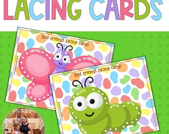 Vertebrate Types Lacing Cards printable Preschool Fine Motor - Etsy