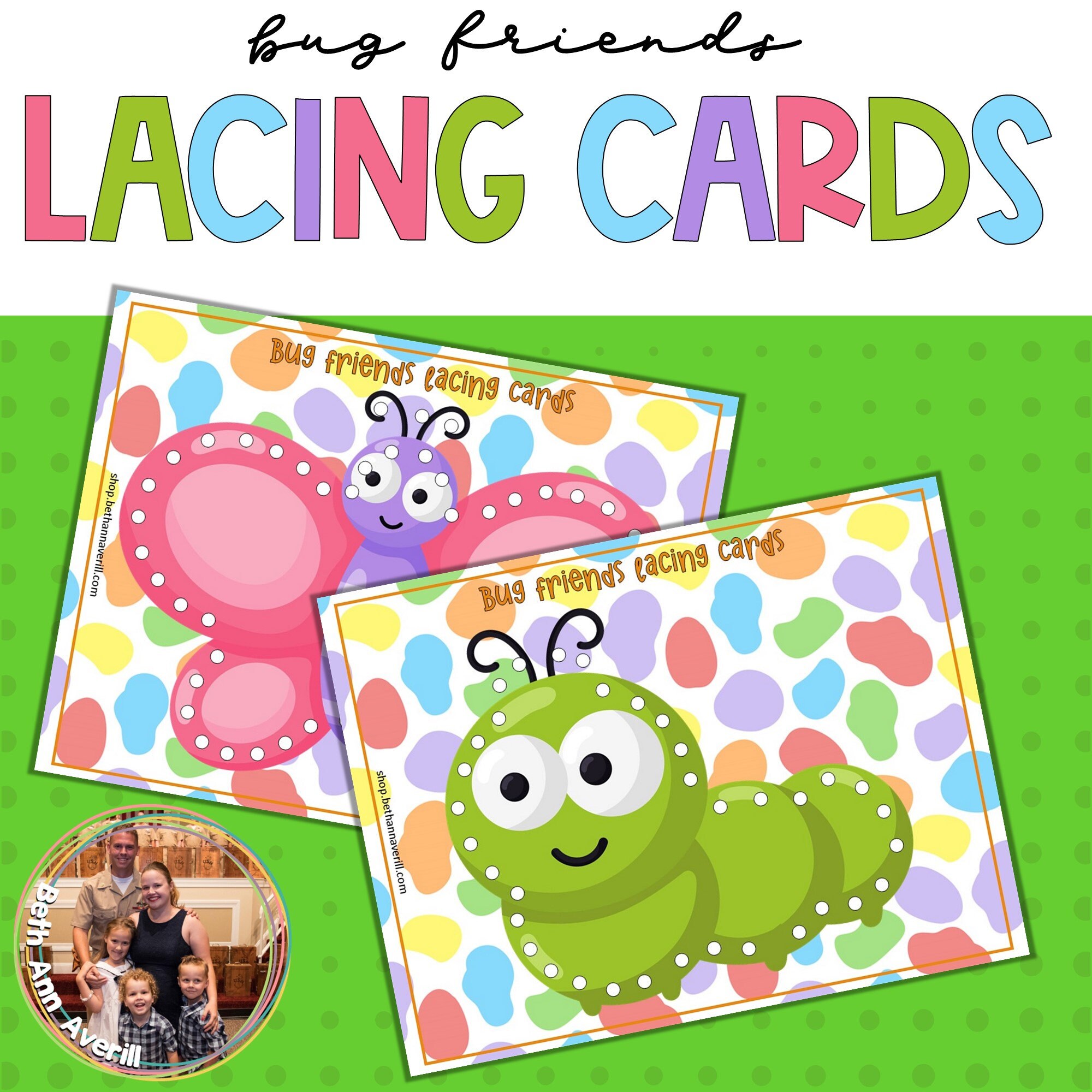 Bug Lacing Cards Insect Lacing Printables - Etsy