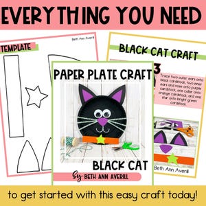 Halloween Black Cat Craft for Preschoolers Halloween Printable Diy ...