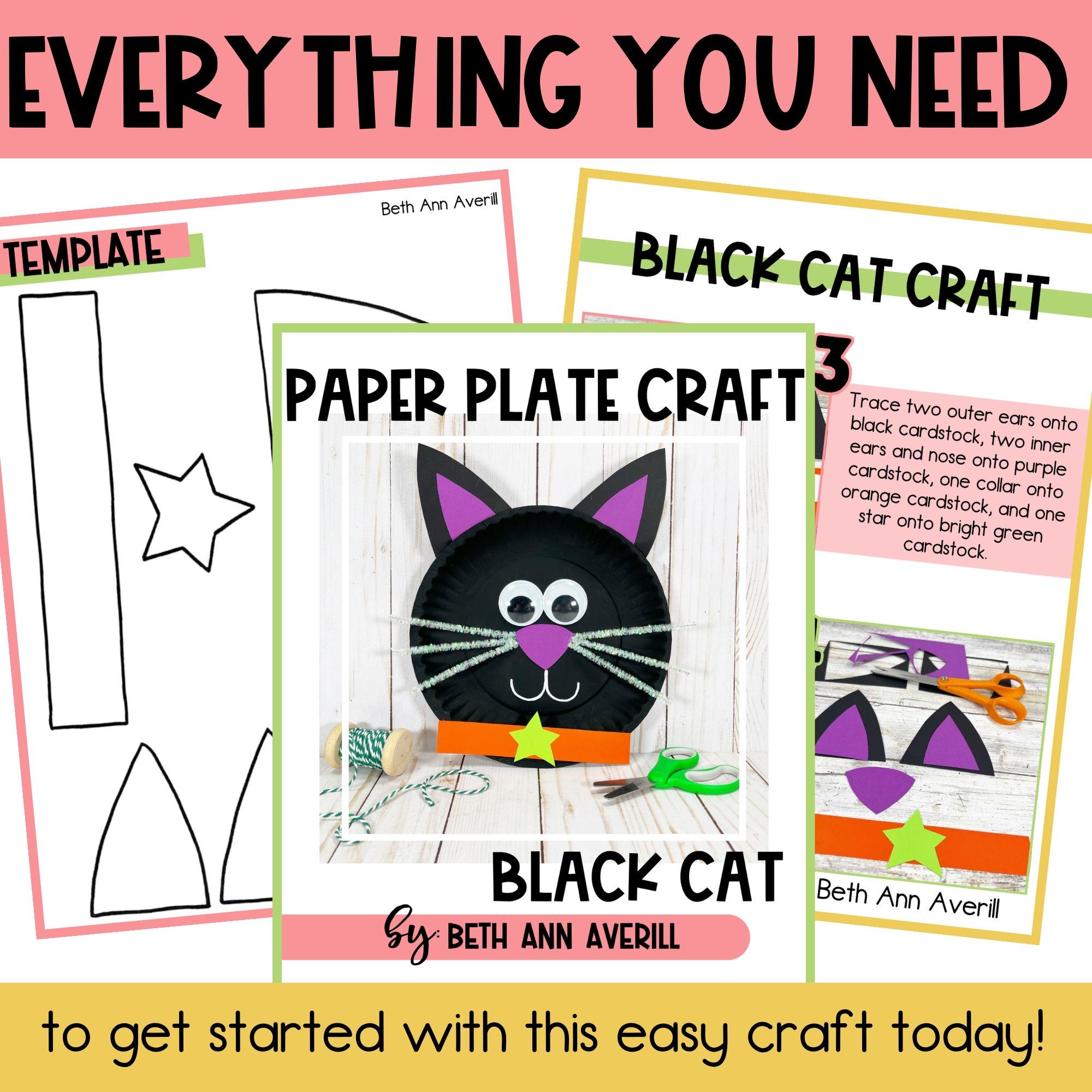 Halloween Black Cat Craft for Preschoolers Halloween Printable Diy ...