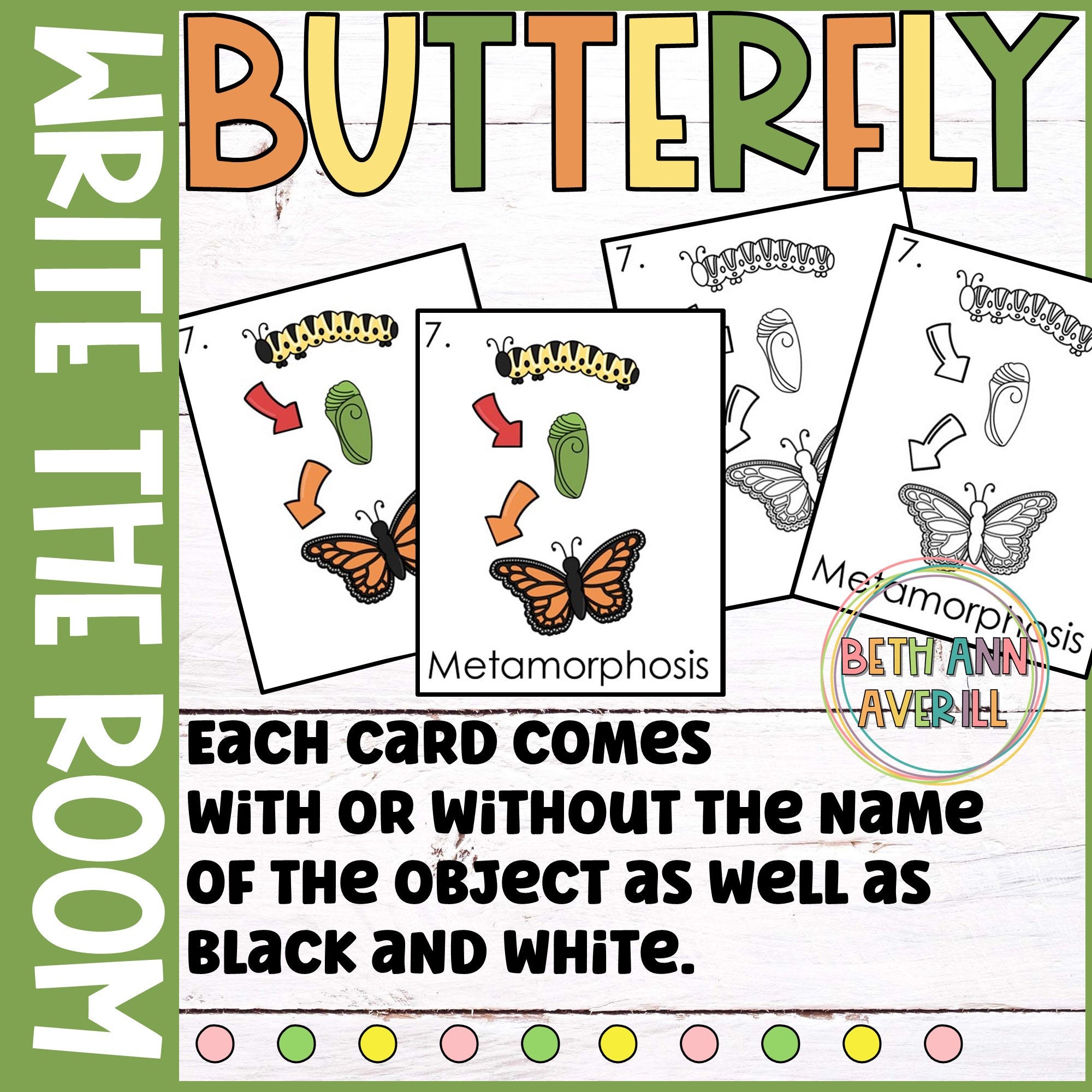Butterfly Write the Room Butterfly Life Cycle for Kindergarten - Etsy