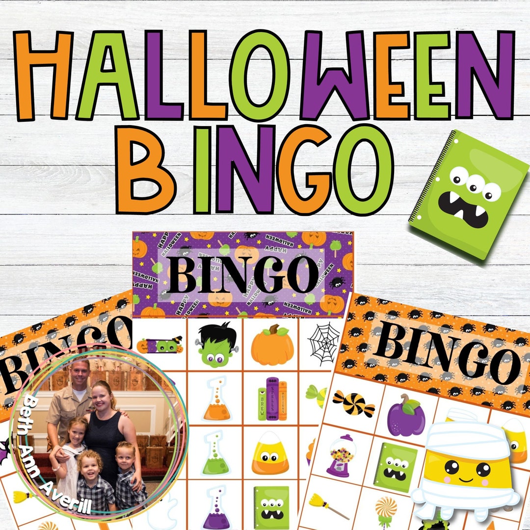 Halloween Bingo Cards Printable for Preschool Classroom Games - Etsy