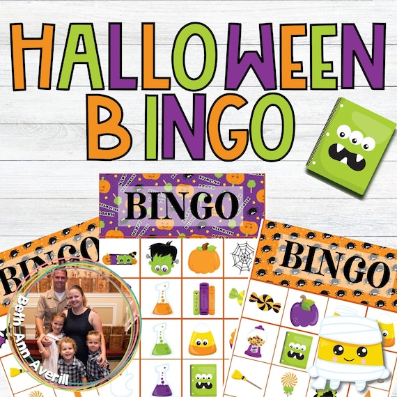 Halloween Bingo Cards Printable for Preschool Classroom Games - Etsy