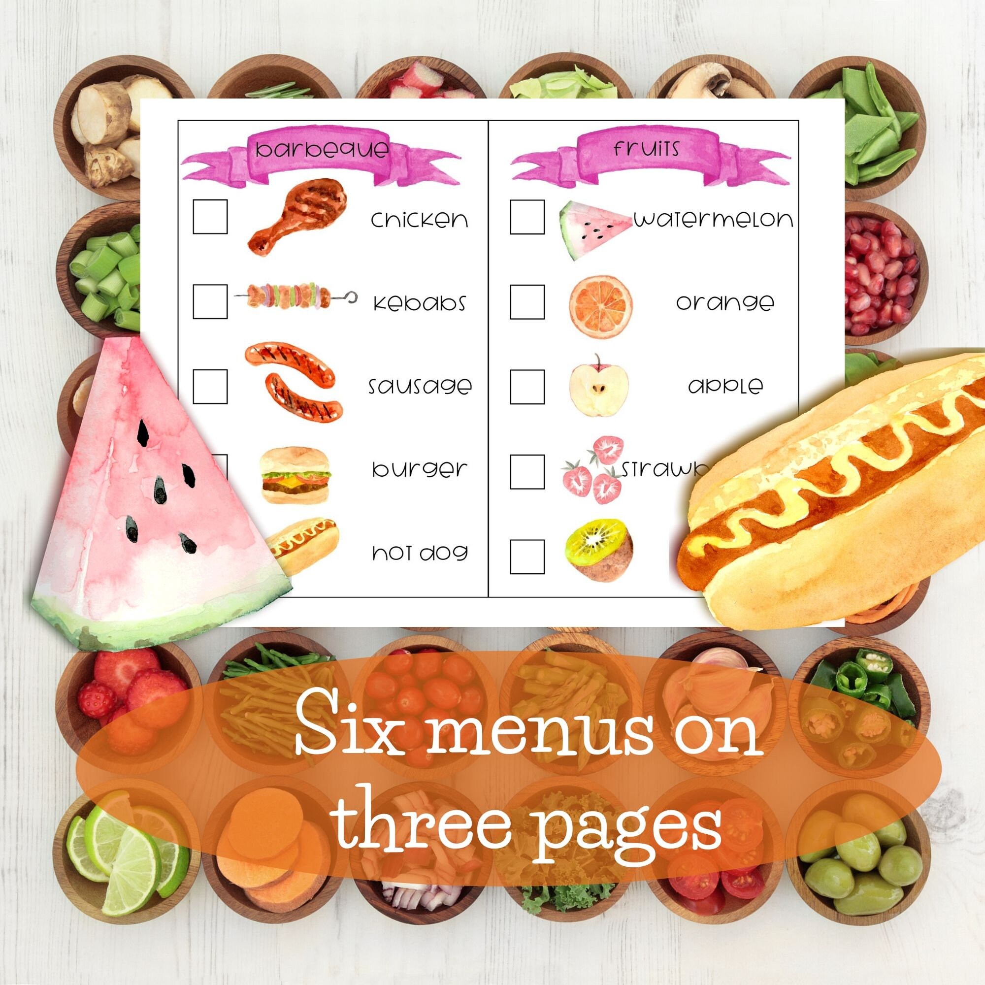Restaurant Dramatic Play Menu for Dramatic Play for Preschoolers Cafe ...