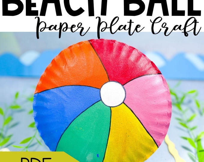 Beach Ball Craft Template:cut & Glue Paper Craft (PDF) - Etsy Canada