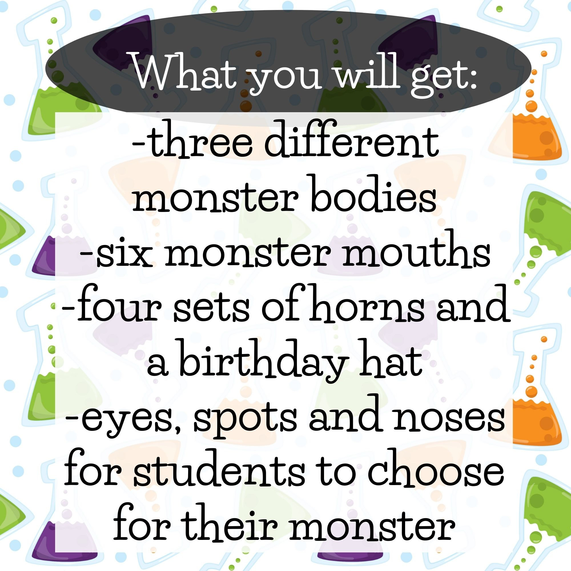 Roll-a-monster Preschool Game, Classroom Game, Build a Monster Create a ...