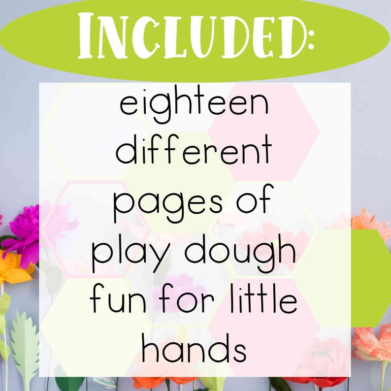 Spring Play Dough Mats Spring Flowers Fine Motor Skills | Etsy