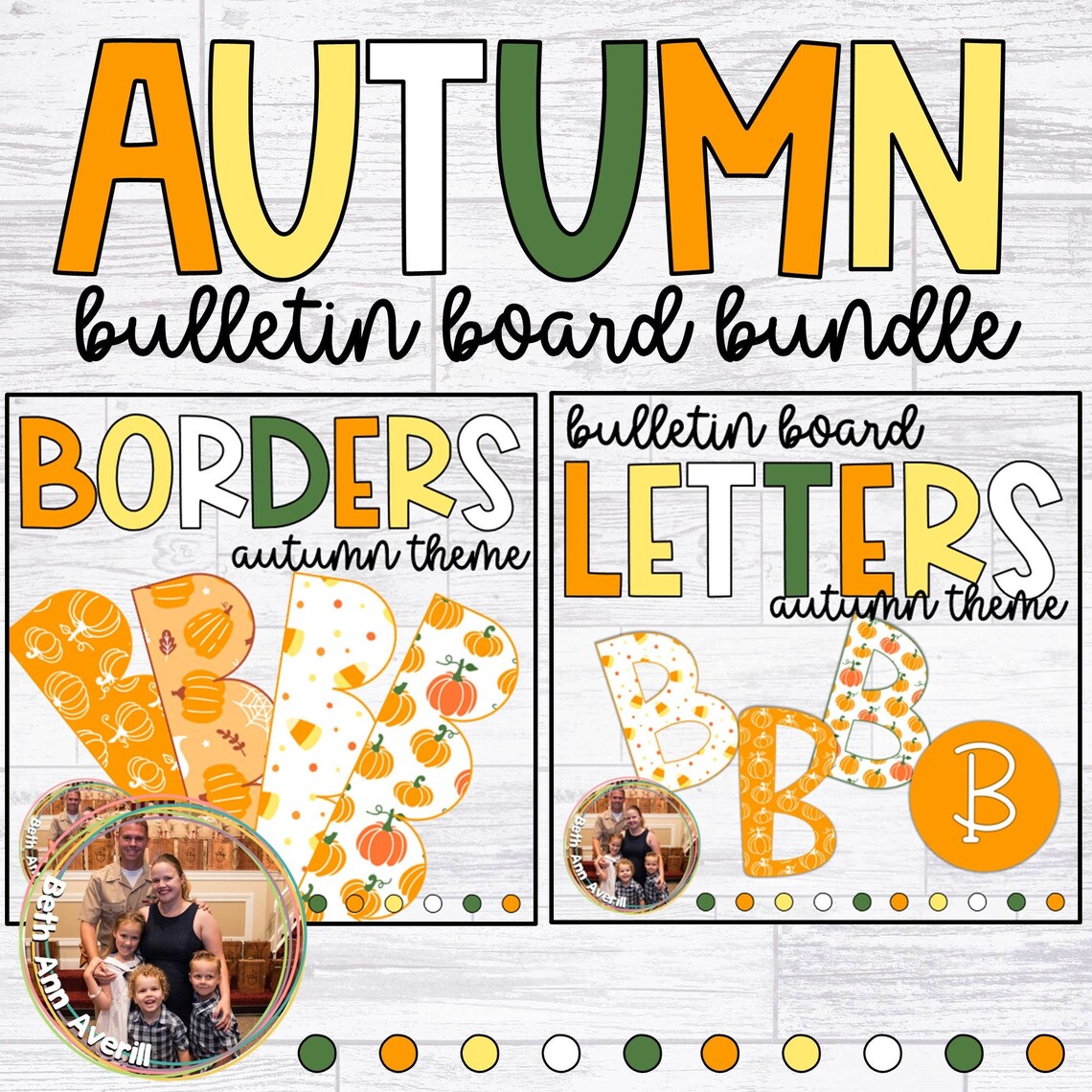 Fall Bulletin Board Letters and Borders Bundle - Etsy