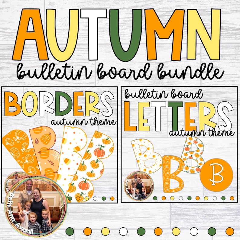 Fall Bulletin Board Letters and Borders Bundle - Etsy
