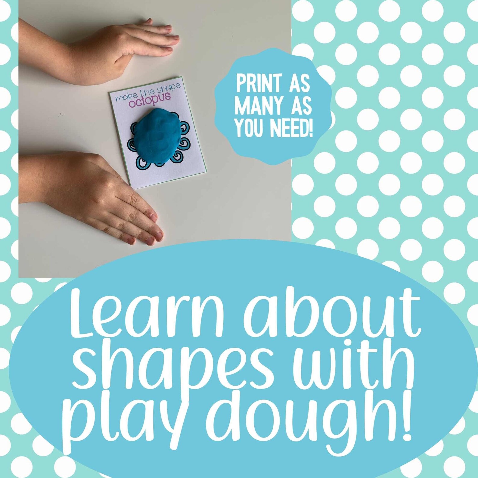 Octopus Shape Cards, Learning Shapes Through Play, Preschool Shapes ...