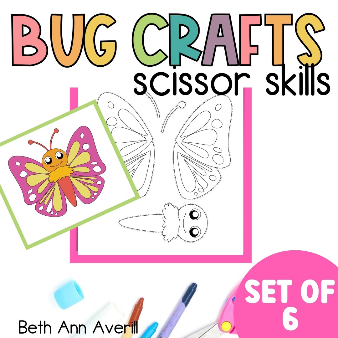 Spring Crafts Bug and Insect Paper Cutting and Pasting Activity for ...