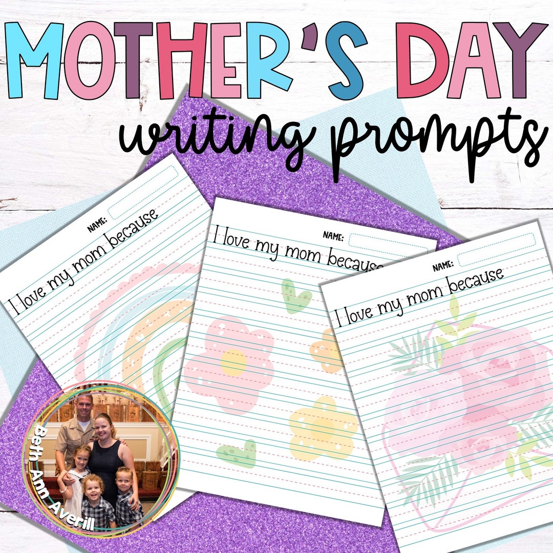 I Love My Mom Because Printable Gift for Mom Mother's Day Lined Paper ...
