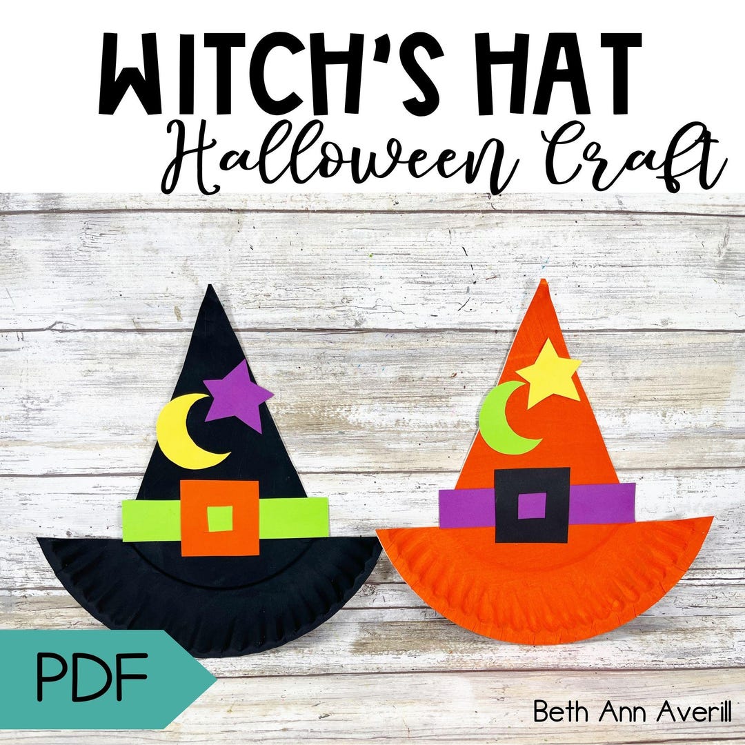 Witch Hat Craft for Preschoolers Halloween Printable Diy Halloween Art ...