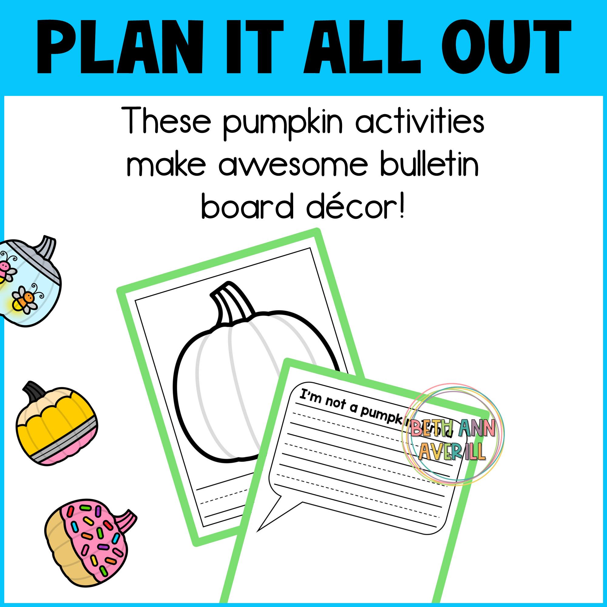 Disguise a Pumpkin Craft Activity for Halloween Bulletin Board Decor - Etsy