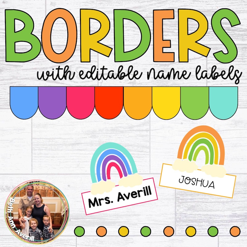 Rainbow Border - Etsy