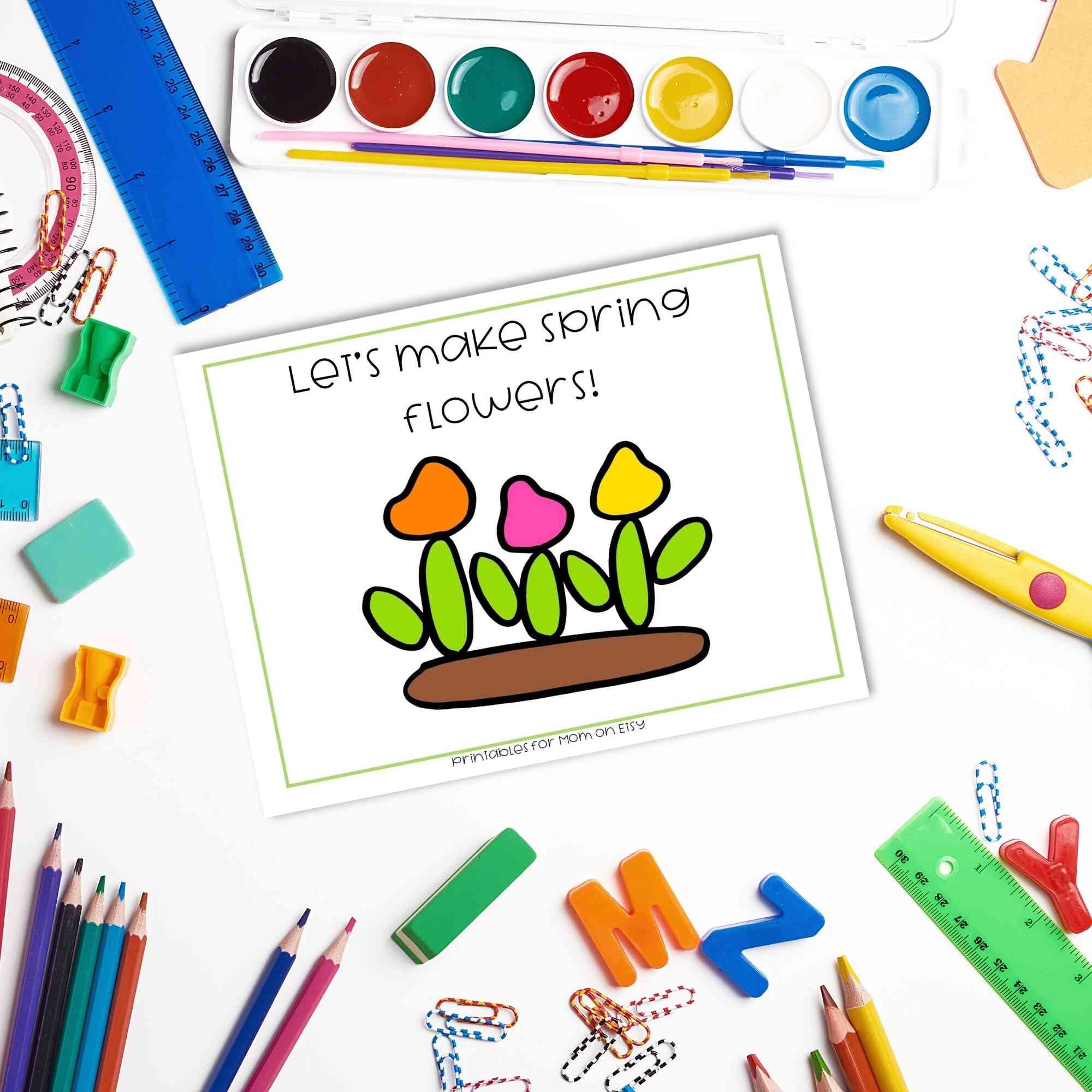 Spring Play Dough Mats Spring Flowers Fine Motor Skills Printable - Etsy