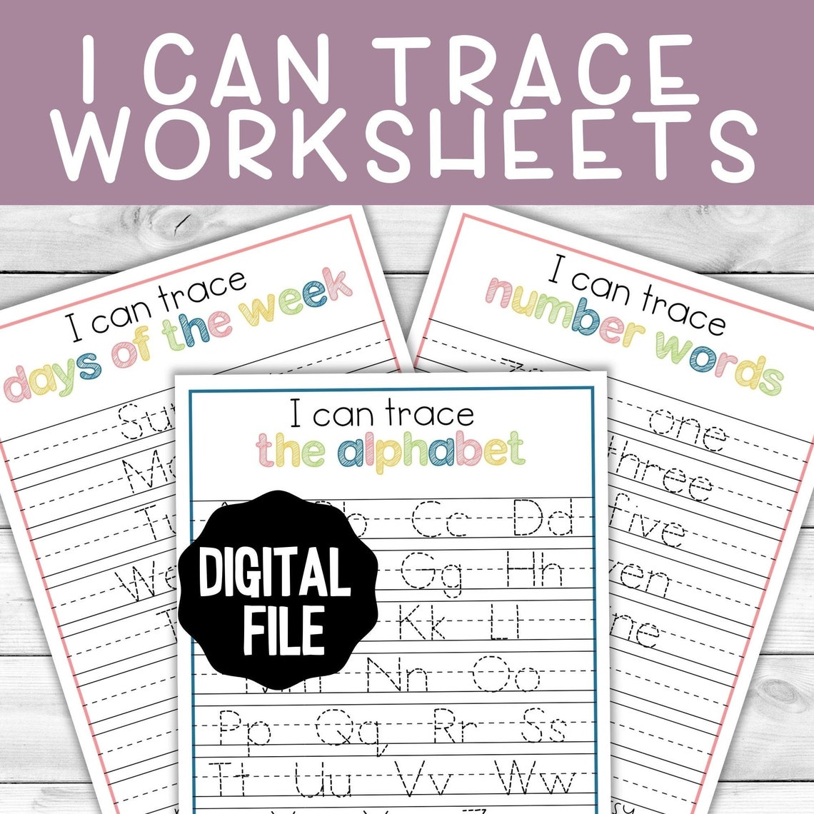 I Can Trace Alphabet, Days of the Week, Months of the Year, Numbers and ...