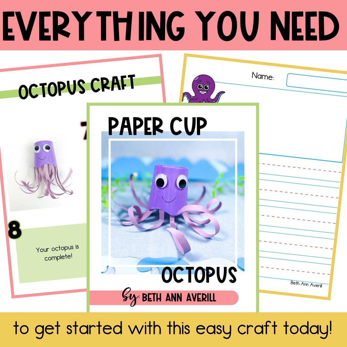 Octopus Craft for Preschoolers Ocean Summer Crafts Activity for Summer ...
