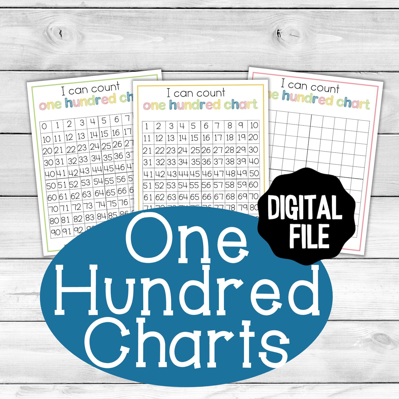 I Can Count to 100 100 Chart Hundreds Chart Math Tools for - Etsy UK