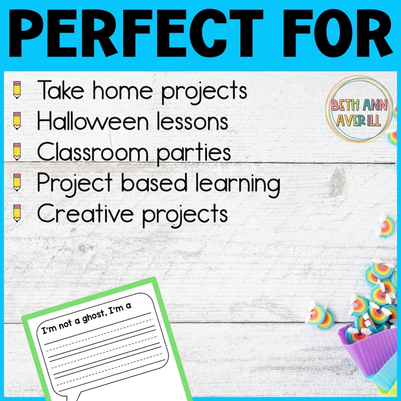 Disguise a Ghost Template Kids Craft Activity for Halloween Bulletin ...