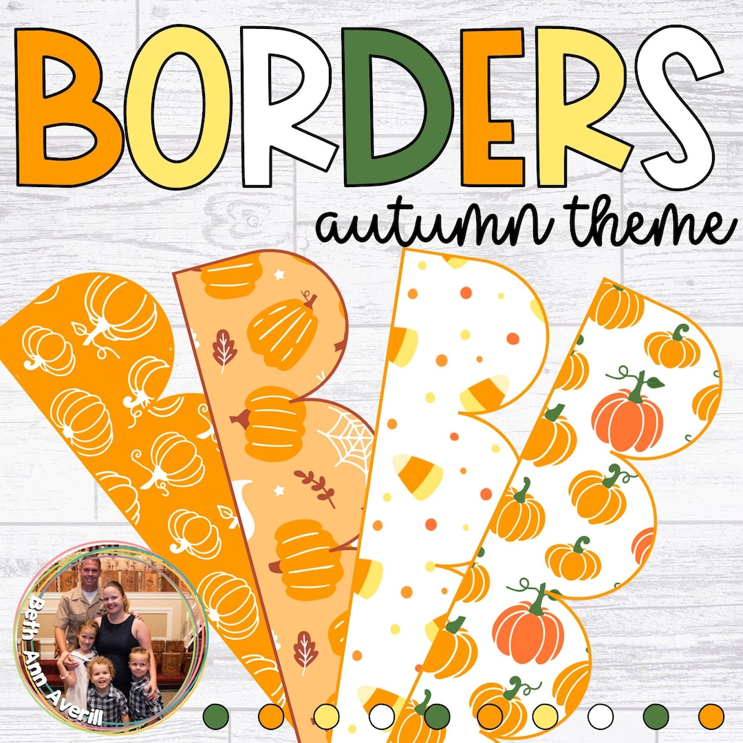 Fall Borders Classroom Bulletin Board Decorations - Etsy