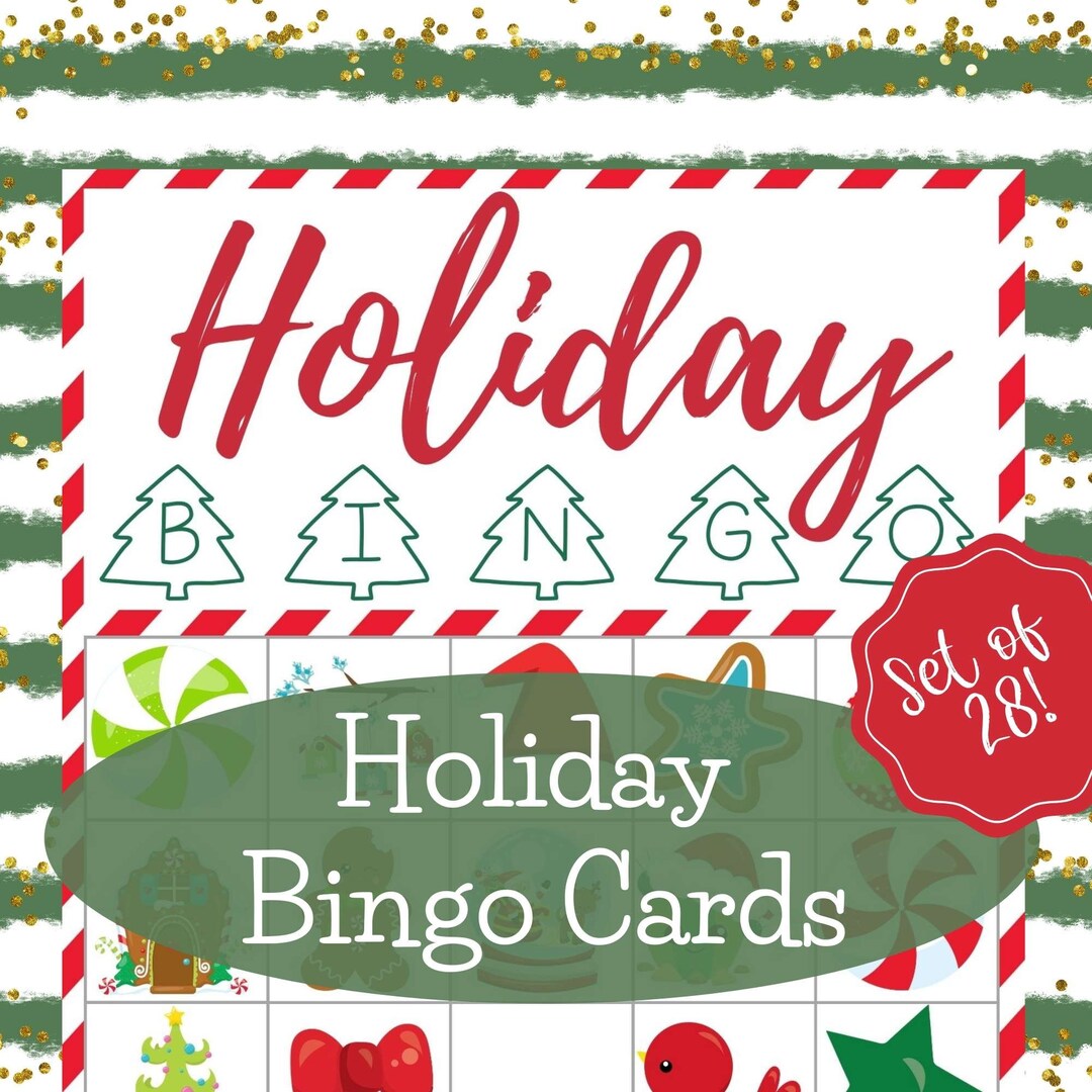 Christmas Bingo Cards, Christmas Classroom Party Bingo Card, Elementary ...