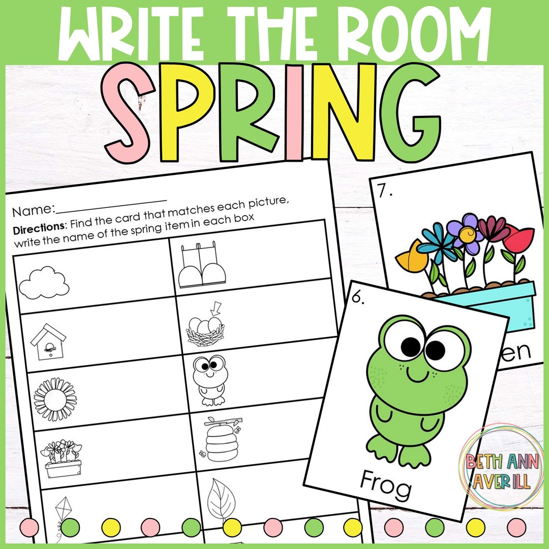 Spring Write the Room Writing Centers for Kindergarten Spring Centers ...