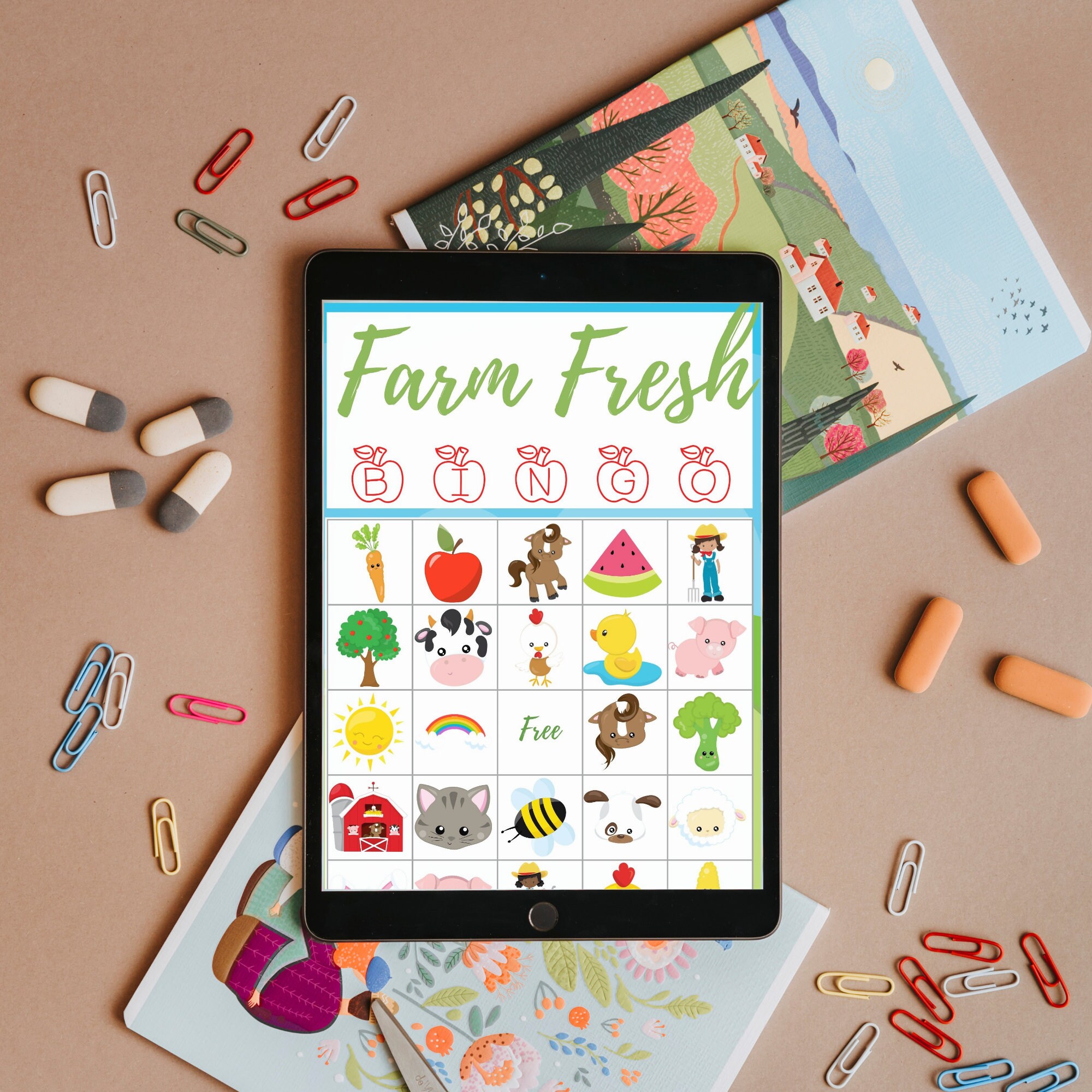 Farm Animals Bingo Cards for Preschool - Etsy