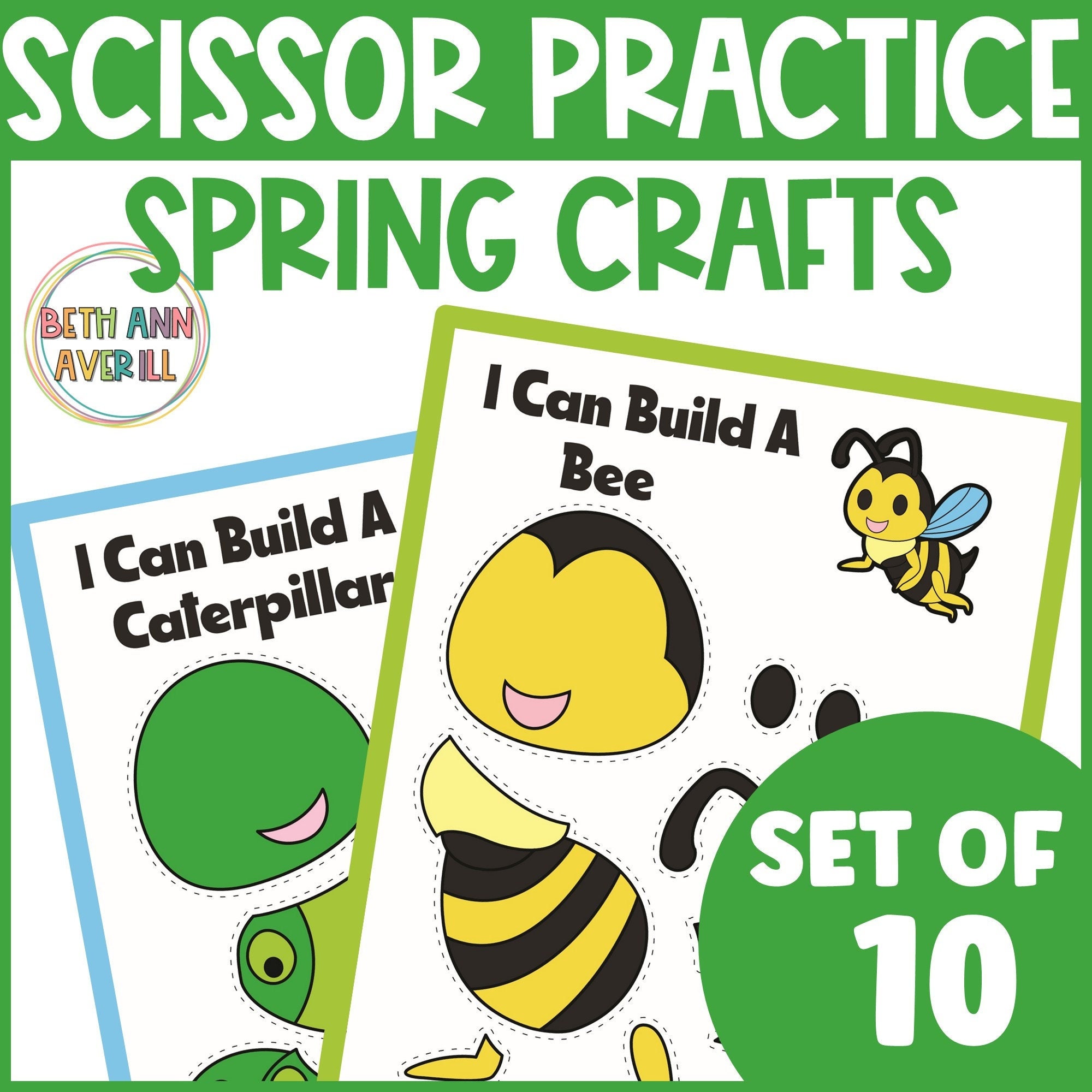 Spring Cut and Paste Spring Cutting Practice Crafts for Preschoolers - Etsy