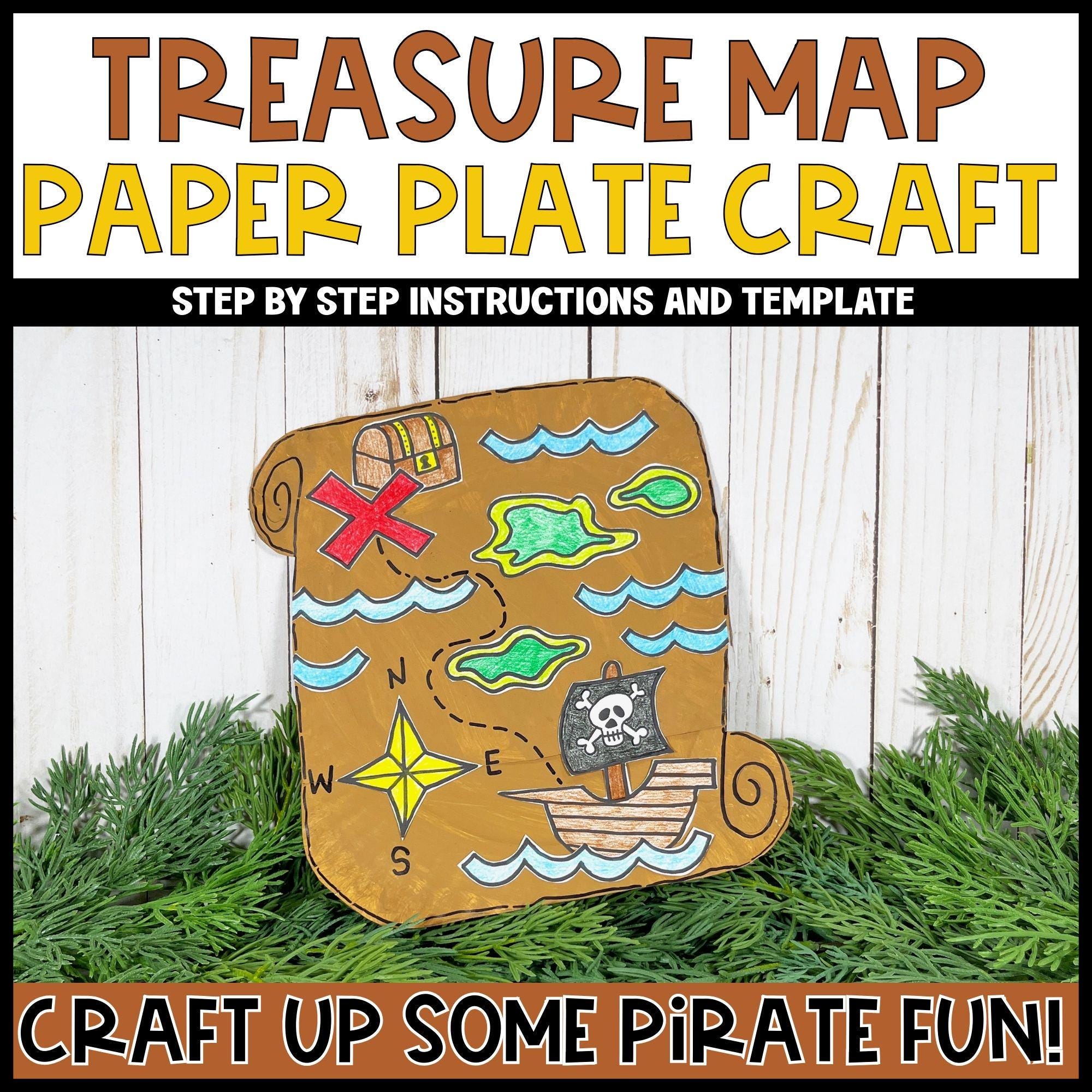 Treasure Map Craft for Preschoolers Ocean Summer Crafts Activity for ...