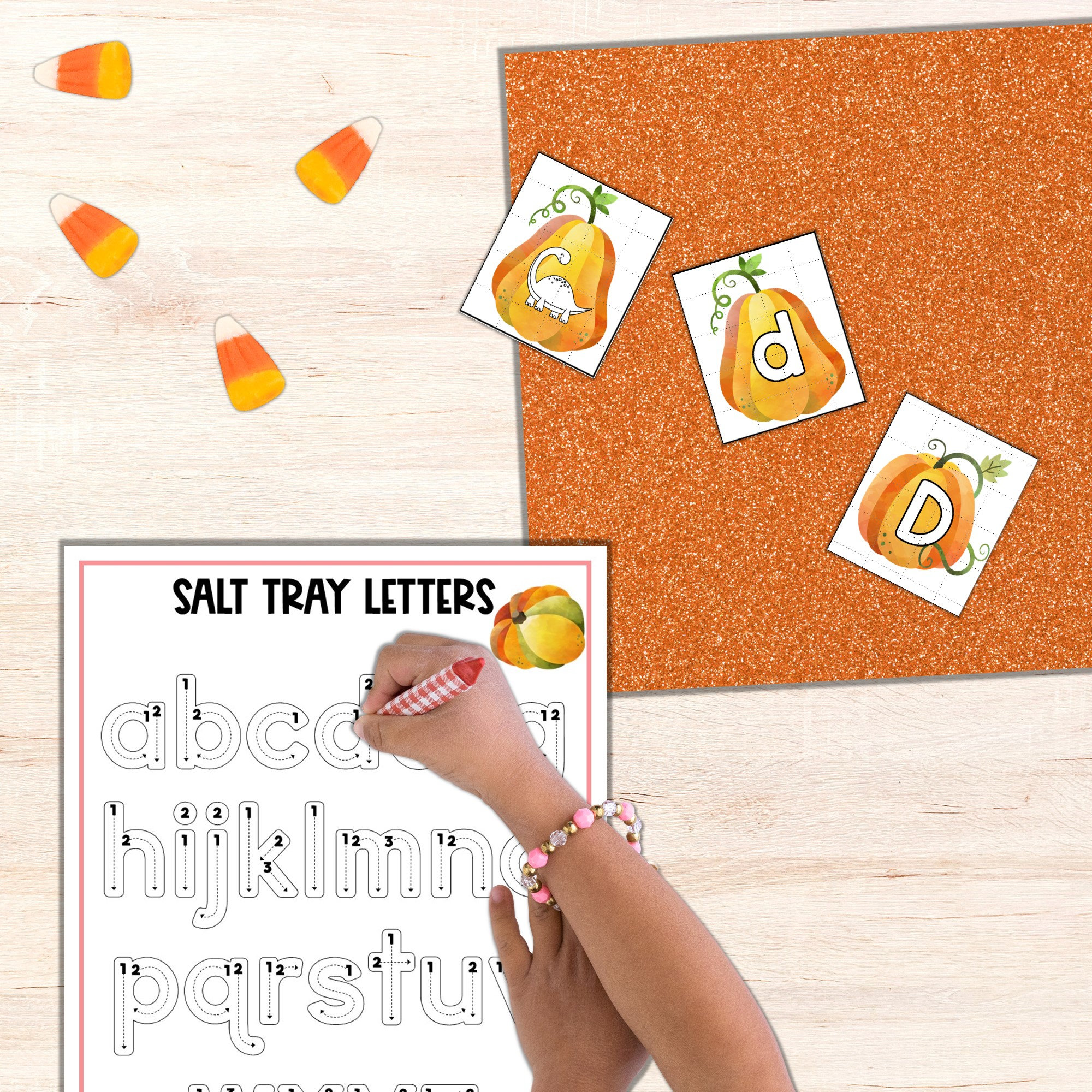 Autumn Sensory Bin Pumpkin Alphabet Matching Center for Preschool - Etsy