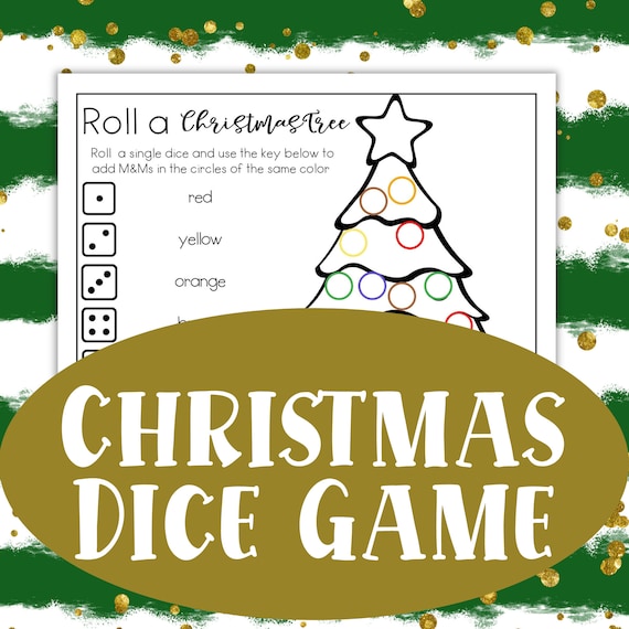 Christmas Dice Game Roll and Cover Holiday Dice Game | Etsy
