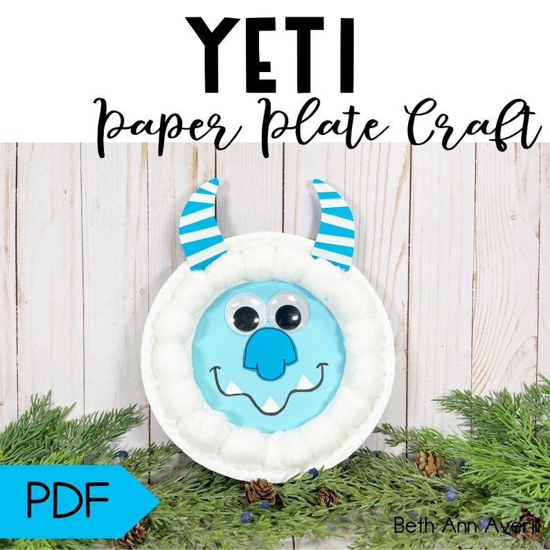 Abominable Snowman Yeti Craft for Preschoolers Bigfoot Craft Kit ...