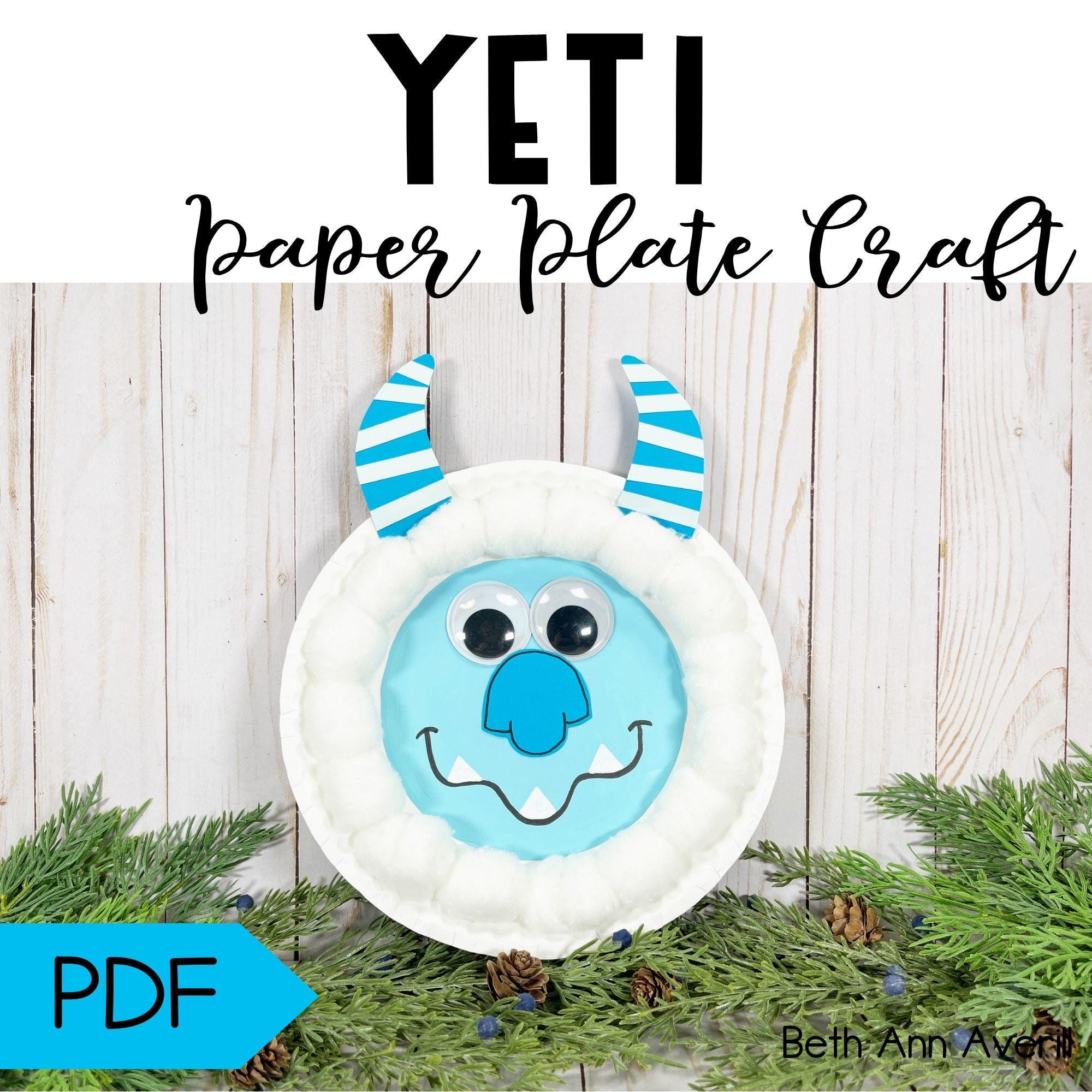 Abominable Snowman Yeti Craft for Preschoolers Bigfoot Craft Kit ...
