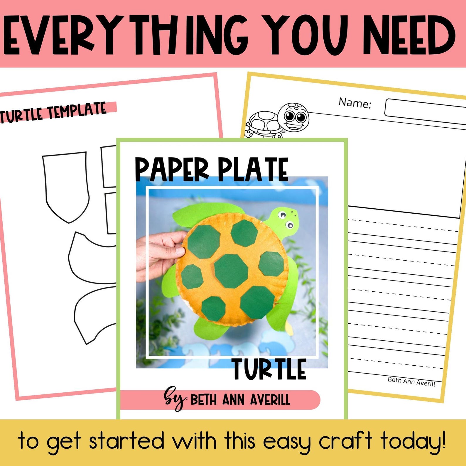 Turtle Craft for Preschoolers Ocean Summer Crafts Activity for Summer ...