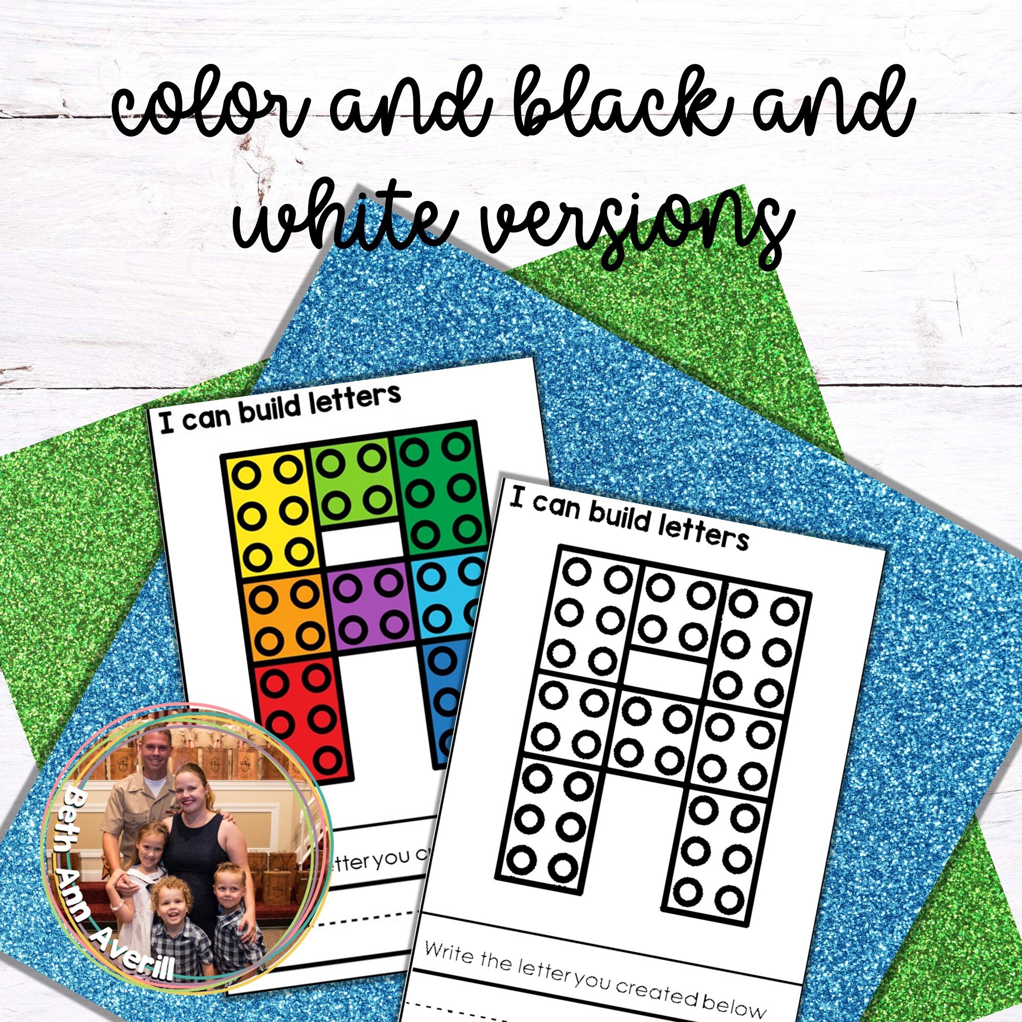 Building Bricks Alphabet Letter Building Complete Set Alphabet Cards ...