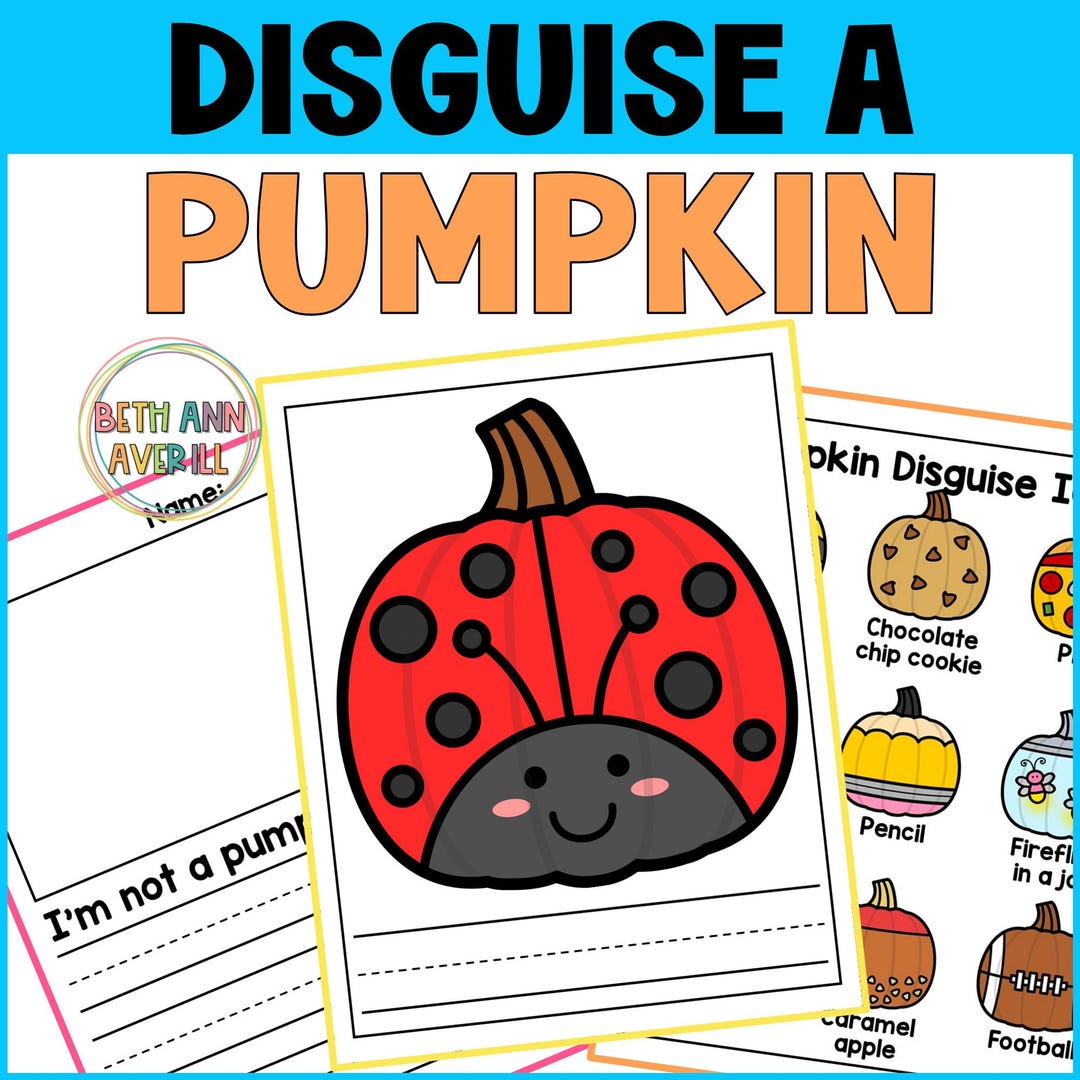 Disguise a Pumpkin Craft Activity for Halloween Bulletin Board Decor - Etsy