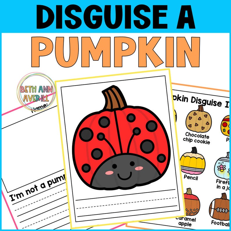 Disguise a Pumpkin Craft Activity for Halloween Bulletin Board Decor - Etsy