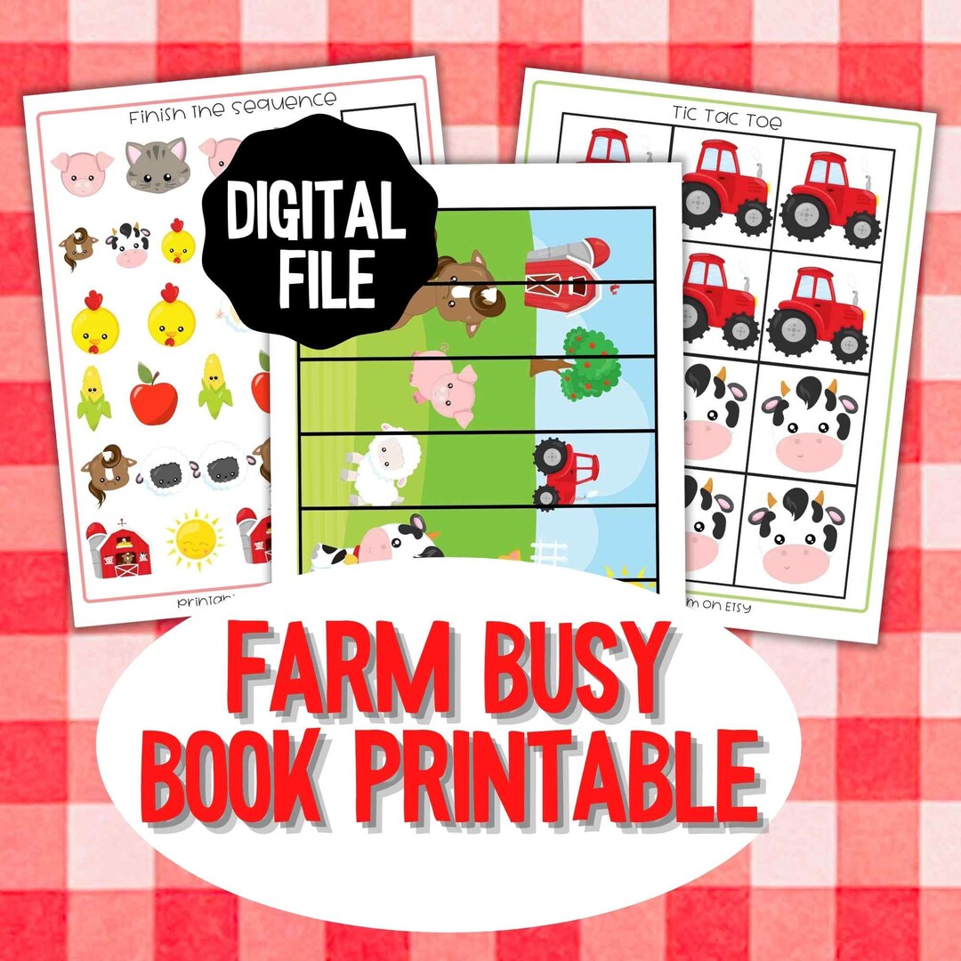Farm Animals Busy Book for Preschool - Etsy