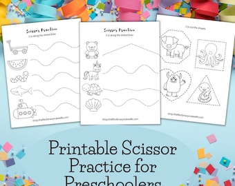 Animal Scissor Cutting Printable Preschool Worksheet - Etsy