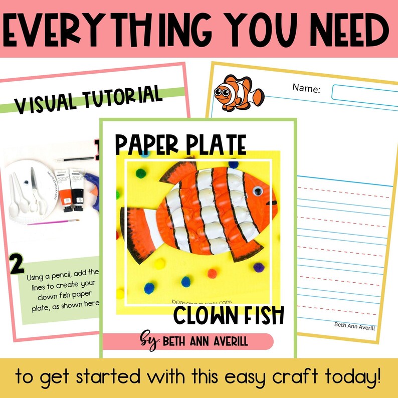 Clown Fish Craft for Preschoolers Ocean Summer Crafts Activity for ...