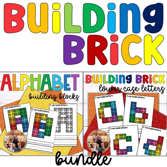 Building Bricks Alphabet Letter Building Complete Set Alphabet | Etsy