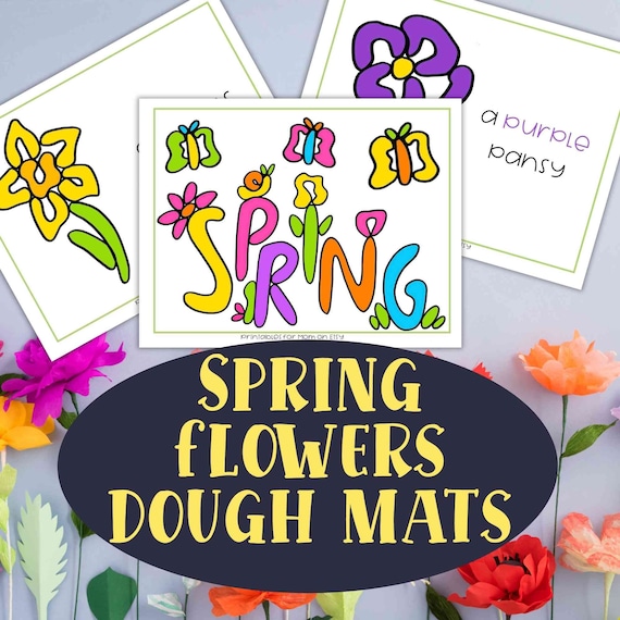 Spring Play Dough Mats Spring Flowers Fine Motor Skills | Etsy