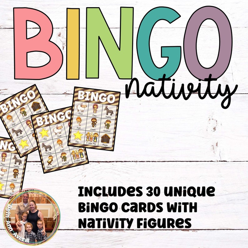 Nativity Bingo Cards Printable for Preschool Classroom Games - Etsy