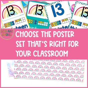 Numbers Posters Classroom Decorations Printable Rainbow Pop and Dots ...