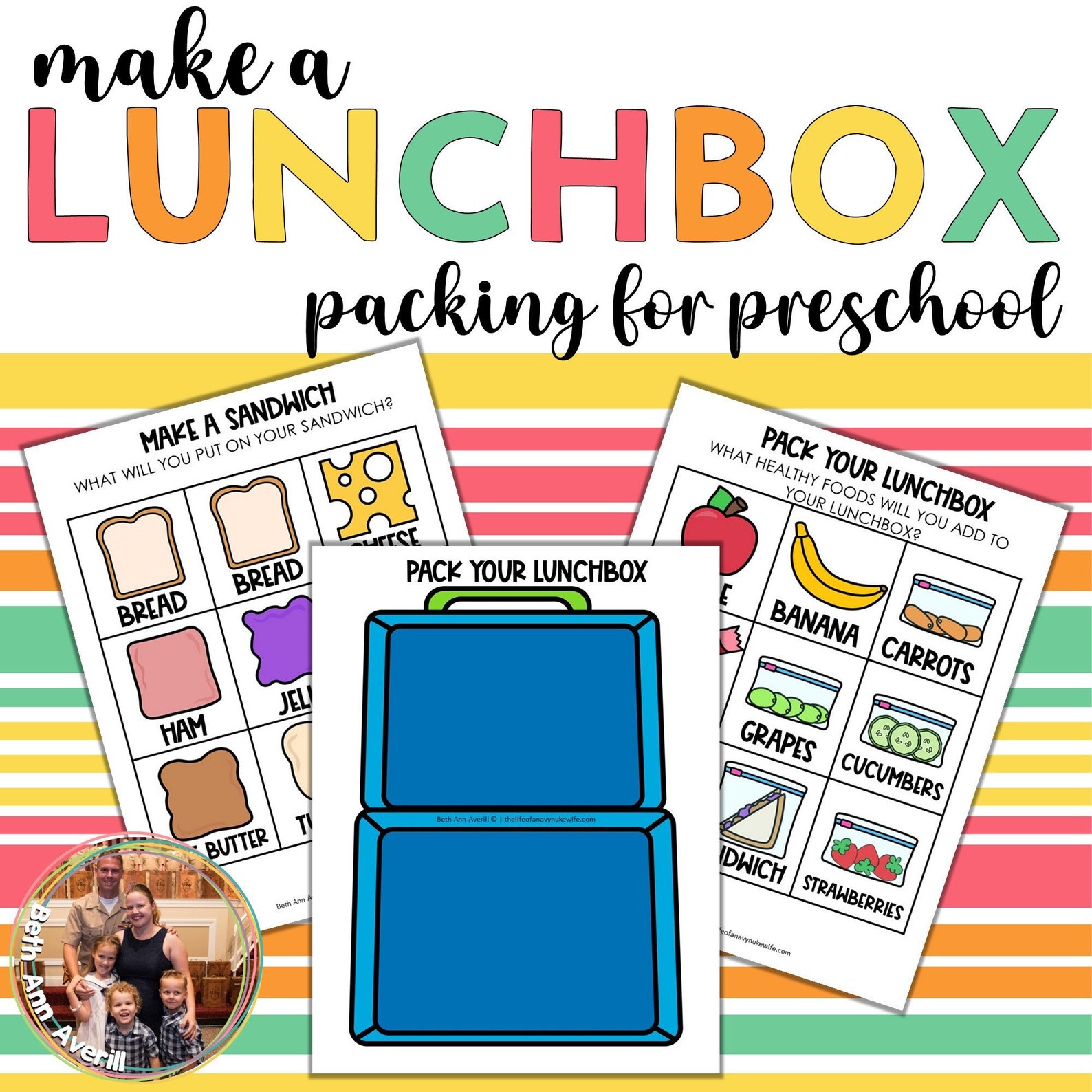 How to Pack a Lunchbox for Preschoolers, Life Skills Printable for Pre ...